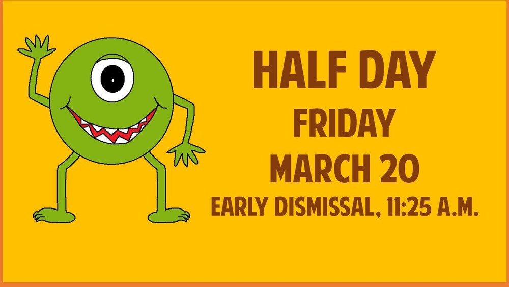 Half Day, Friday March 20 | Meridian Elementary School
