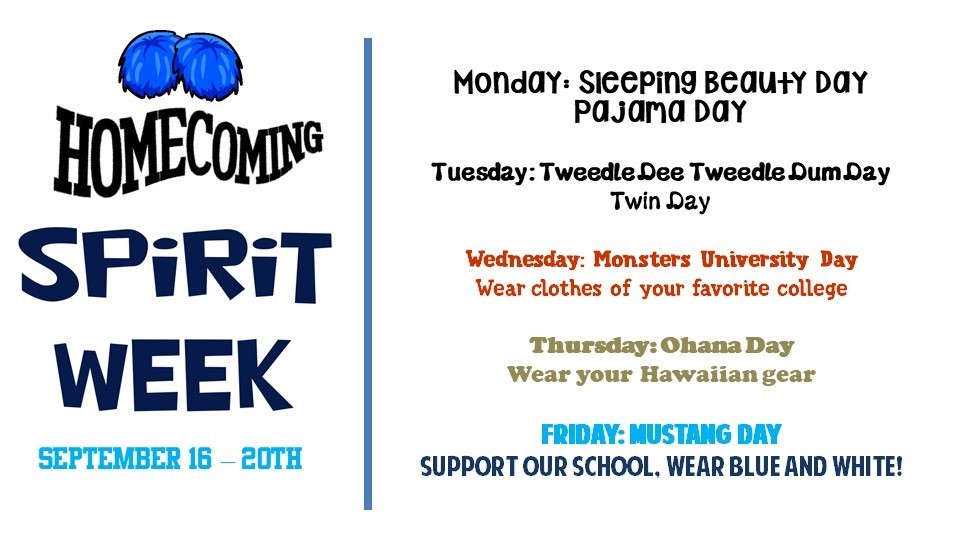 Homecoming Spirit Week | Meridian Elementary School
